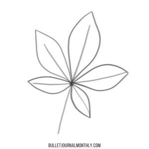 How to Draw Leaves - Easy Step by Step Tutorials - Bullet Journal Monthly