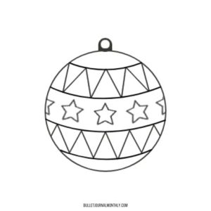 How to Draw a Christmas Ornament - Bullet Journal Monthly
