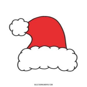 How to Draw a Santa Hat - Bullet Journal Monthly