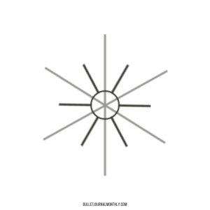 Easy Snowflake drawing tutorials for beginners - Bullet Journal Monthly