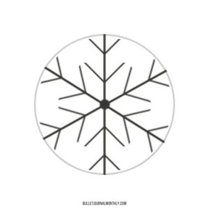 Easy Snowflake drawing tutorials for beginners - Bullet Journal Monthly