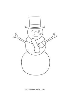 How to Draw a Snowman - Bullet Journal Monthly