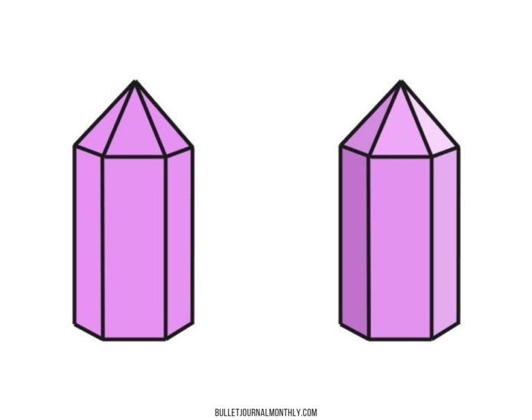 How to Draw a Crystal - Bullet Journal Monthly