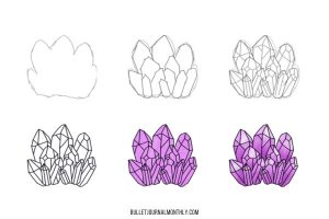 How to Draw a Crystal - Bullet Journal Monthly