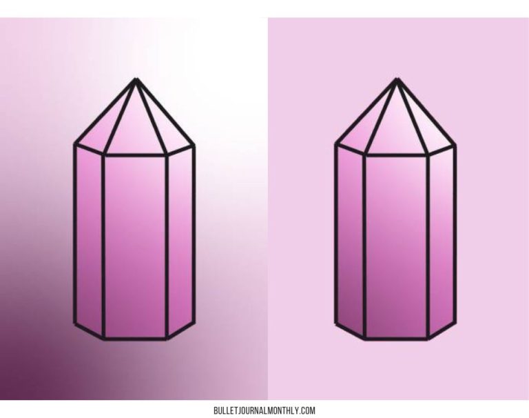 How to Draw a Crystal - Bullet Journal Monthly